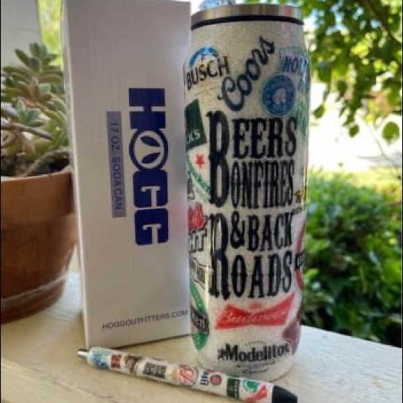 Kitchen | Custom Beer Logo Can Tumbler And Pen Set | Poshmark